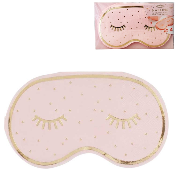 Ginger Ray servetten slaapmasker 16 cm 16 stuks | Budgetland