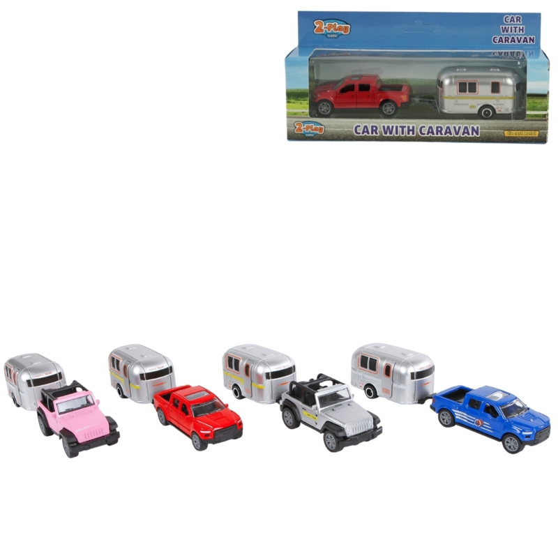 2-Play auto met caravan 17 cm | Budgetland